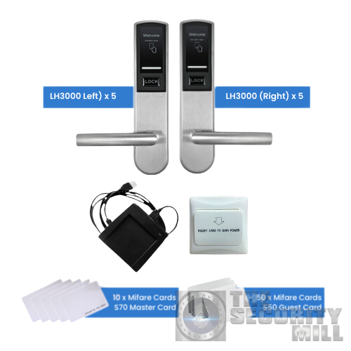 ZKTeco Hotel Lock Wireless Combo Kit with RFID Technology